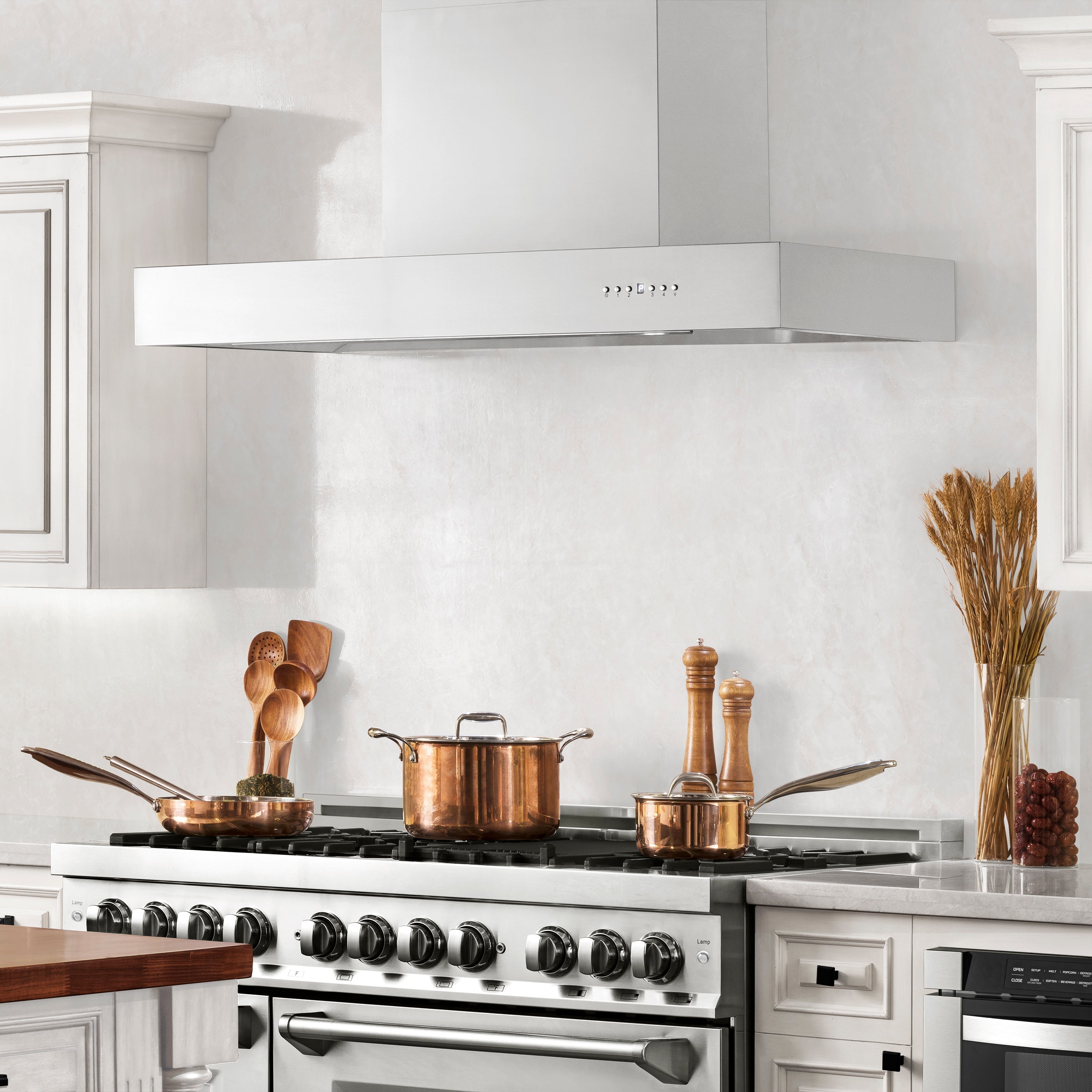 ZLINE 48 Ducted Professional Wall Mount Range Hood in Stainless Steel KECOM 48